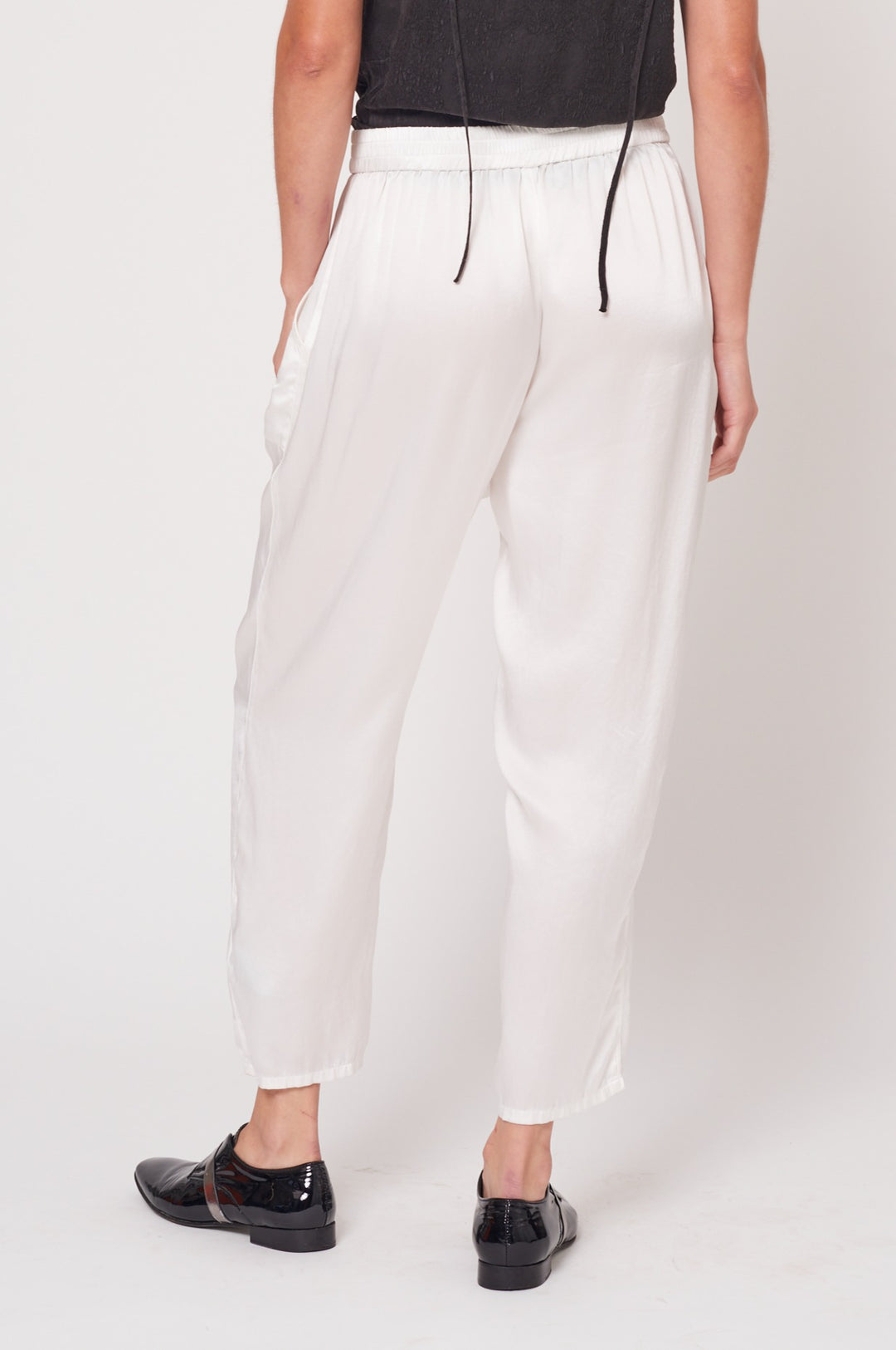 Silk Charmeuse Washed White Sunday Pant – Raquel Allegra